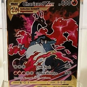 Pokémon | Toys | Charizard Vmax 80hp Gold Metal Pokmon Card Red Edition ...